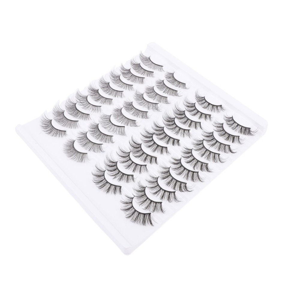 20 Pairs Realistic Eyelashes Girl False Eyelashes Beautiful Makeup ...