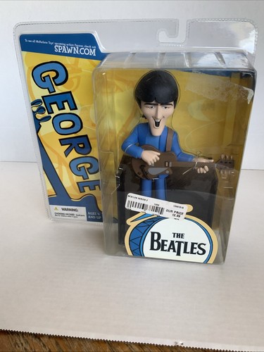 McFarlane Beatles GEORGE HARRISON Cartoon Series Action Figure & Guitar ...