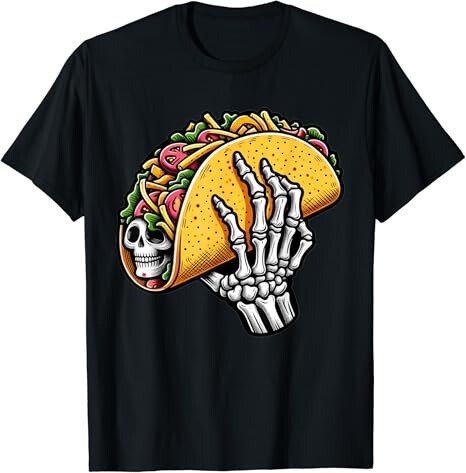 Skeleton Hand Holding Taco For Cinco De Mayo Women Men T-Shirt | eBay