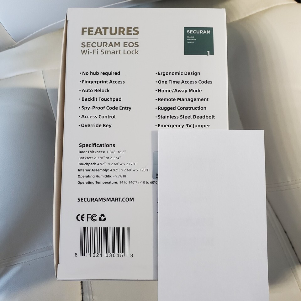 Securam EOS WiFi Smart Lock Deadbolt | eBay