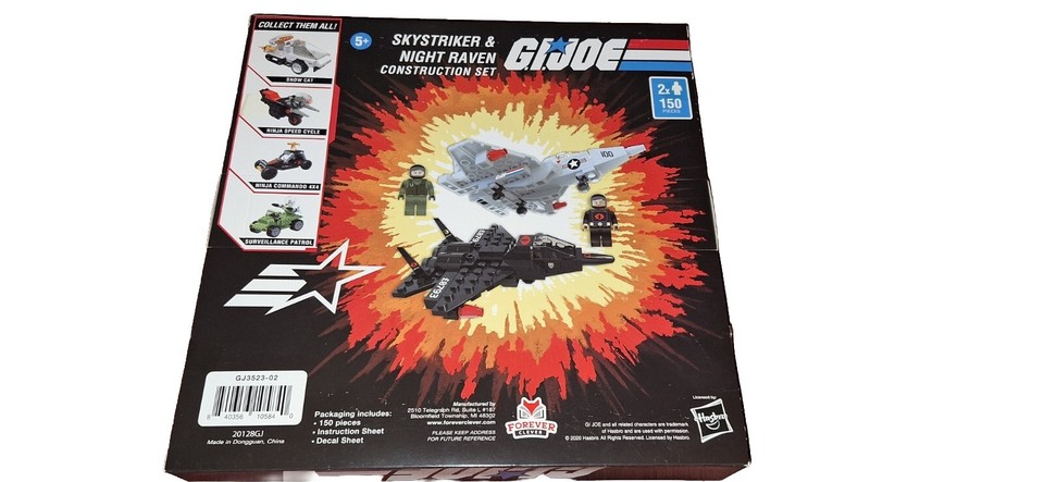 2020 Hasbro G.I.Joe Construction 150 Piece Set - Sky Striker & Night ...