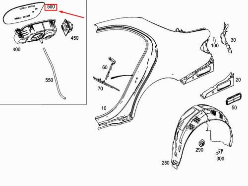 NEW MERCEDES-BENZ E W213 FUEL TANK FLAP A2137571200 ORIGINAL | eBay