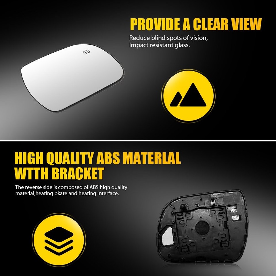 Fit Toyota Sienna 11-19 Right Side Heated Mirror Glass with Backing ...