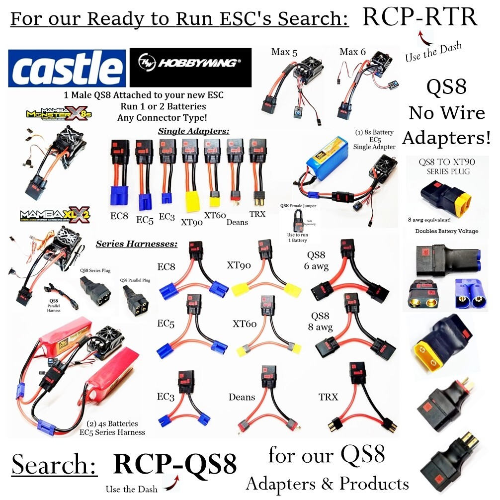 RCP-QS8 Female To EC5/IC5 Male Connectors Series Harness 10 awg wire | eBay