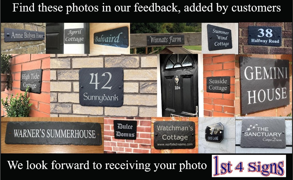 House Sign Large & Small Sizes Personalised Sign Door Name Number ...