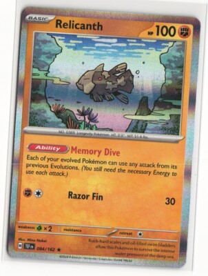 Relicanth 084/162 Holo Rare Scarlet & Violet: Temporal Forces Pokemon ...