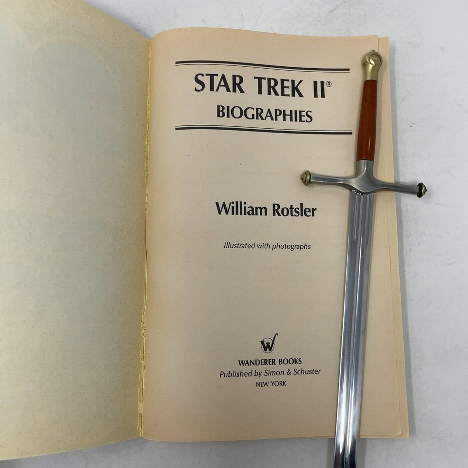 Star Trek II Biographies by William Rotsler PB First Thus Very Good ...