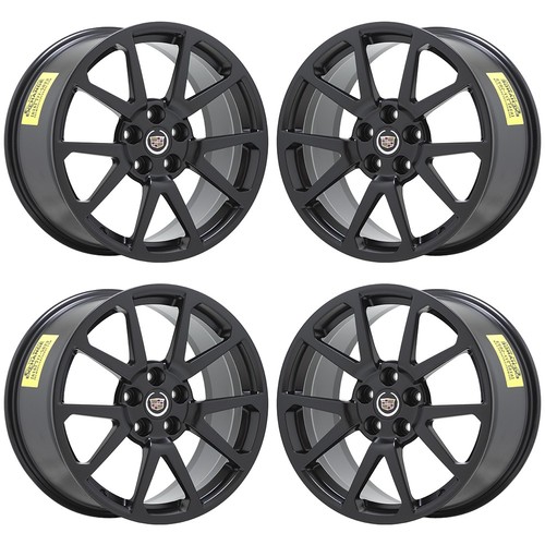 19x9 19x9.5" Cadillac CTS-V Sedan Satin Black wheels rims set 4647 4649 ...