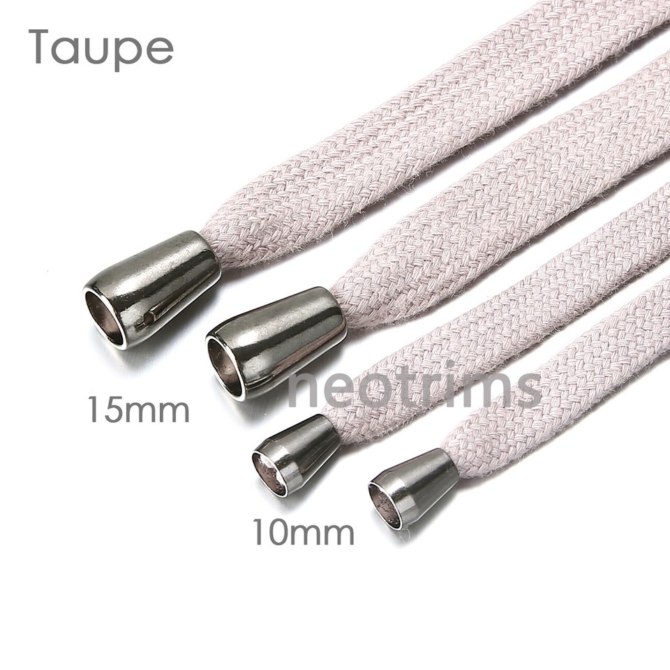 Drawstring Cord Flat Cotton Sweatshirt Hoodie String Gunmetal Toggles ...