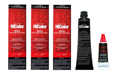 L'Oreal Excellence Hicolor Intense Red H11 Permanent Dye Dark Hair 49g ...