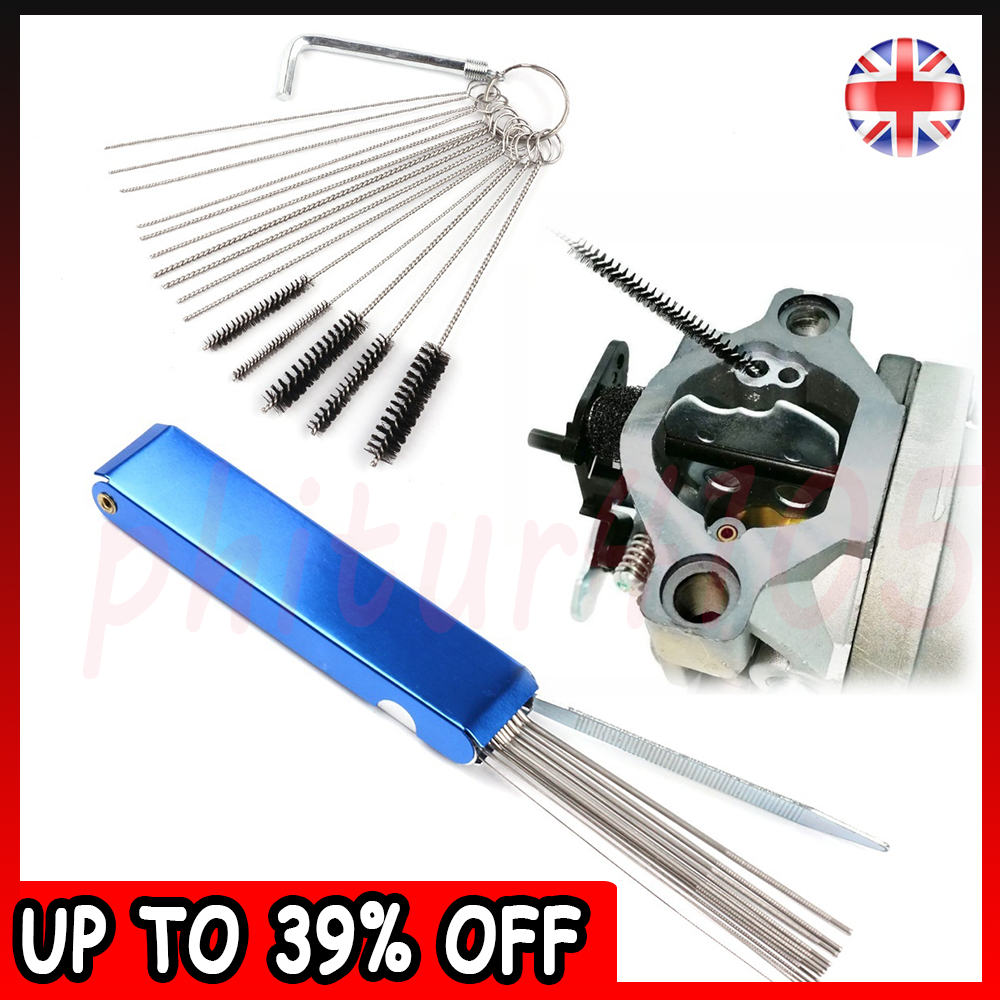 Carburetor Cleaning Kit Carb Dirt Jet Cleaner Tools 20 Needle 13 Wires ...