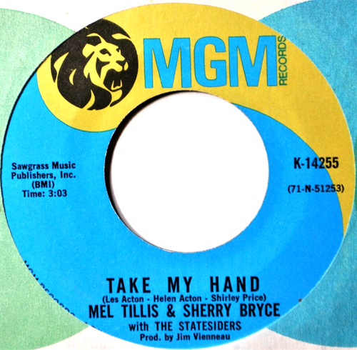 Mel Tillis & Sherry Bryce Take My Hand / Life's Little Surprises 45 NM ...