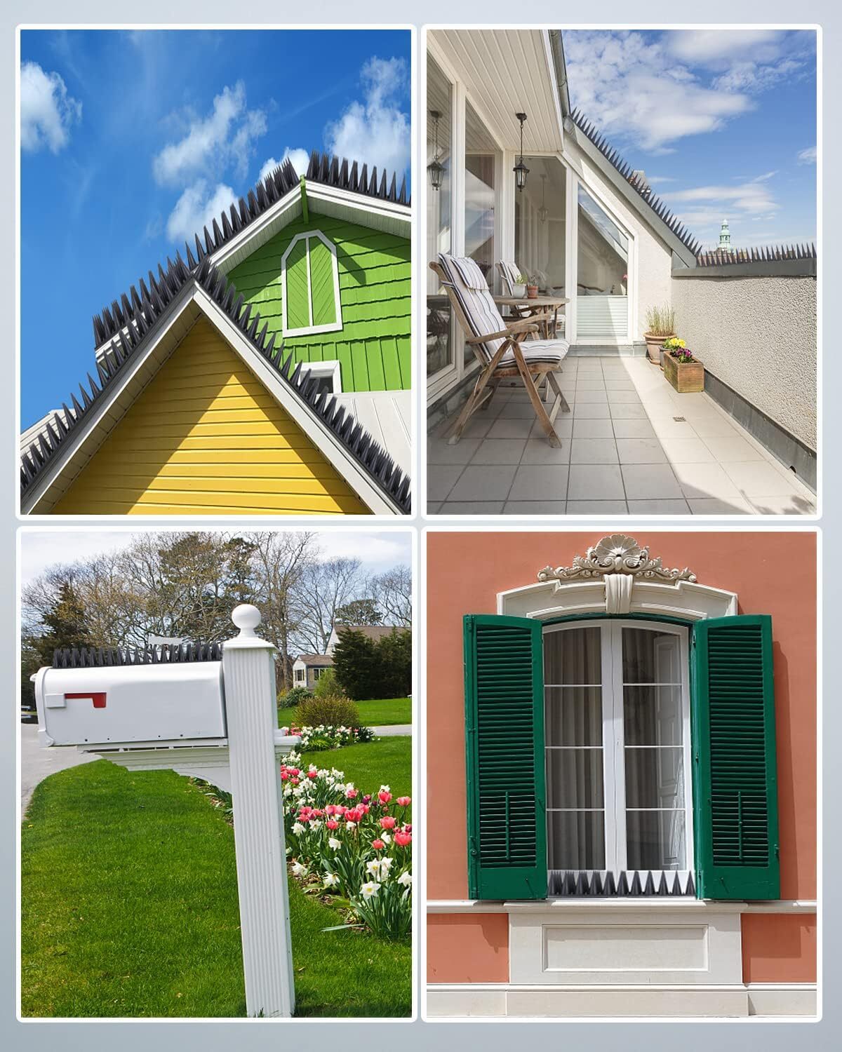 24pc Bird Spikes Human Cat Possum Mouse Pest Control Spiked Fence Wall ...