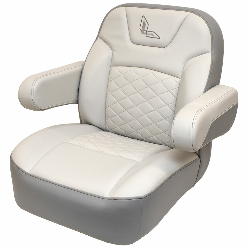 Lowe Pontoon Boat Captains Helm Seat | Non Reclining Two Tone Gray | eBay