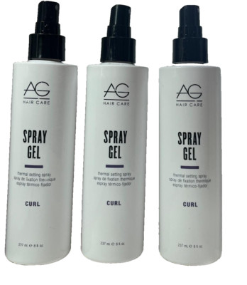 3 AG Spray Gel Thermal Setting Spray Curl 8 oz ea (162) | eBay