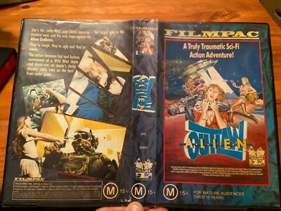Outlaw alien ex-rental VHS video tape cassette. 80's, 90's, vintage ...