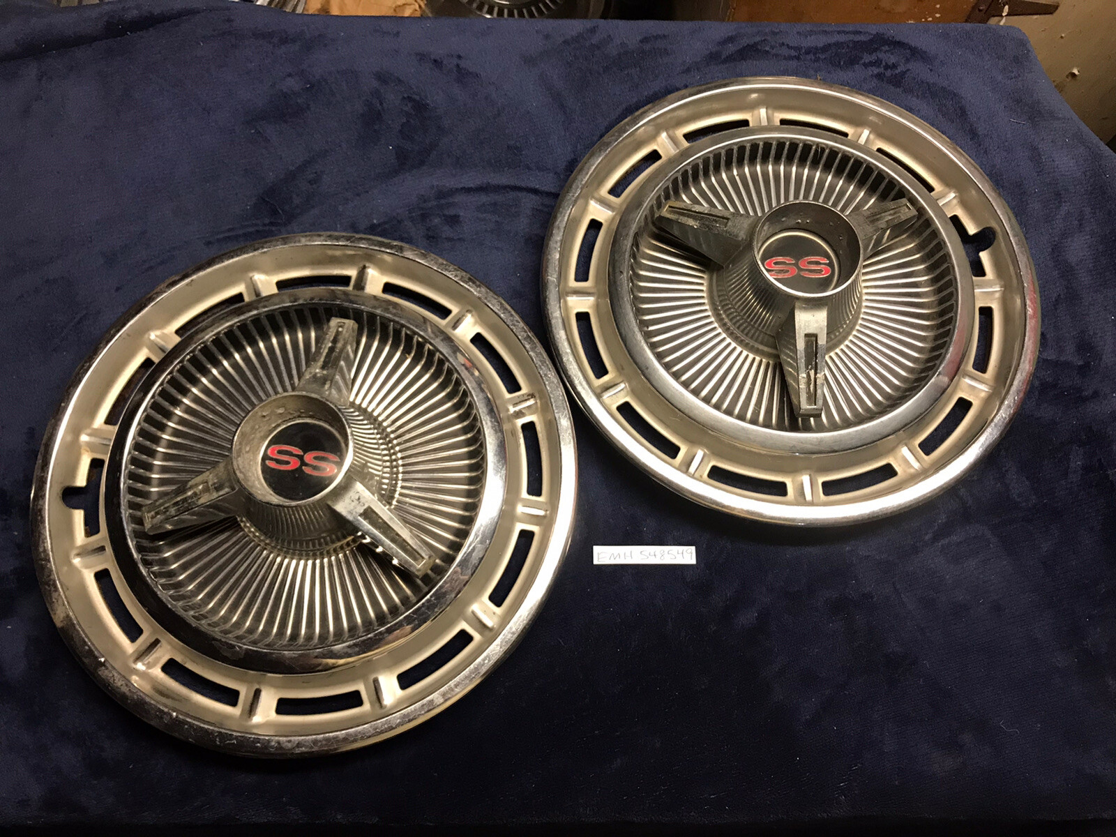 Two Original Chevrolet Impala SS Spinner Hubcaps 1965 1966 1967 | eBay