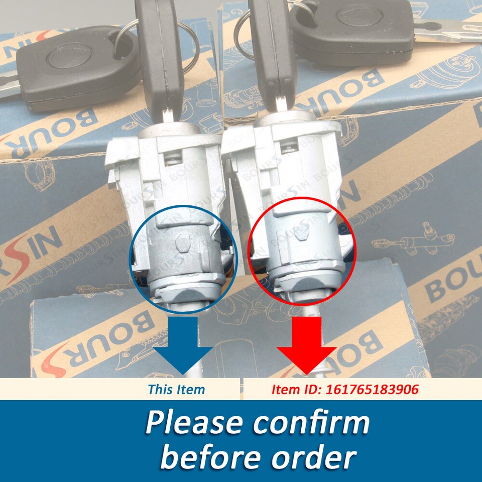 Door Lock Cylinder For VW Jetta Golf IV 4 MK4 Bora Front Left With 2 ...