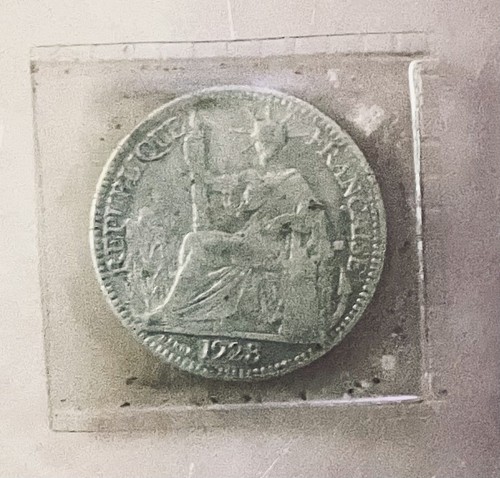 French Indochina 10 Centimes 1923 Silver Paris KM20/16.1 Colonial Coin ...