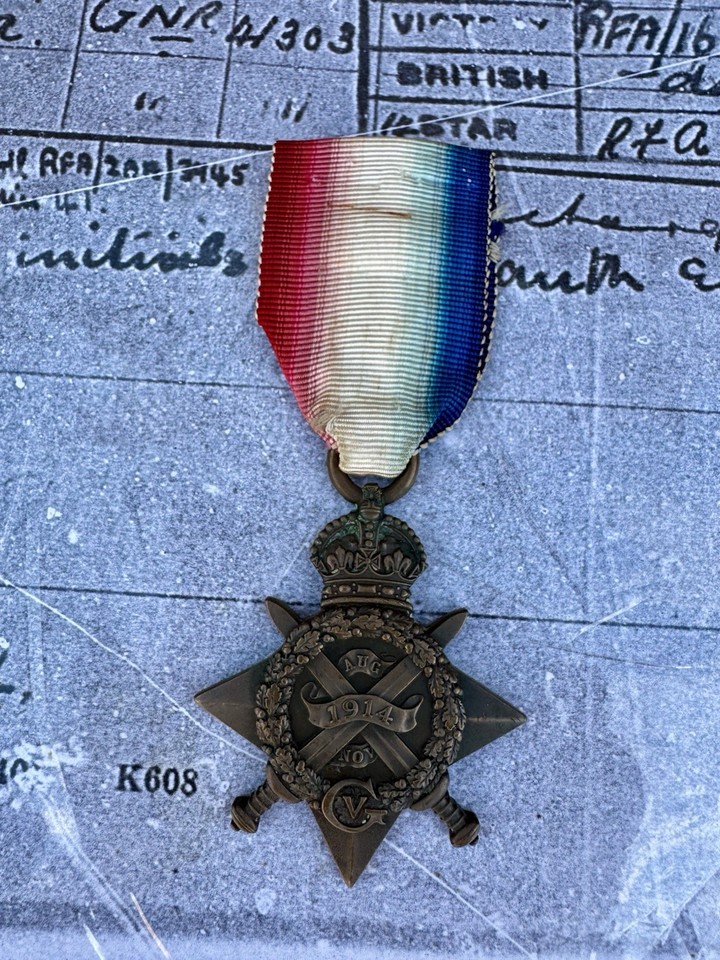 WW1 1914 Star Mons Star ROYAL FIELD ARTILLERY, TOWNSEND, Full Paperwork ...