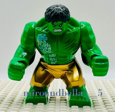 Marvel Hulk Custom w gold pants tatoo Big Figure Minifigure Bigfig New ...