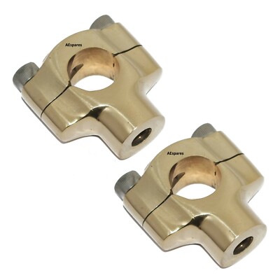 Pair 7/8'' 22mm Motorcycle Motorbike Handle Bar Mount Risers Clamp ...