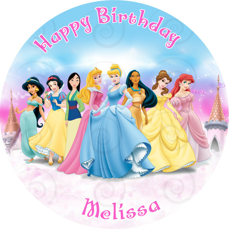 PRINCESS Party Edible Cake topper image | eBay
