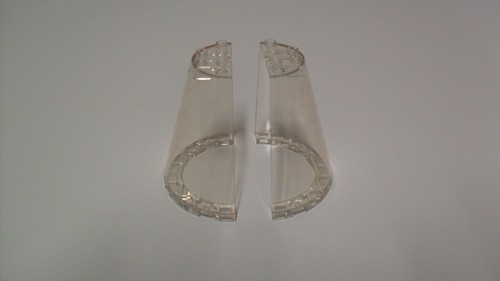 New LEGO 47543 8x4x6 Half Cone Trans Clear Set of 2 plus free shipping ...