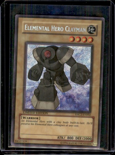 Elemental HERO Clayman (EHC2-EN002) Secret Rare Heavy Played W/ Crease | eBay