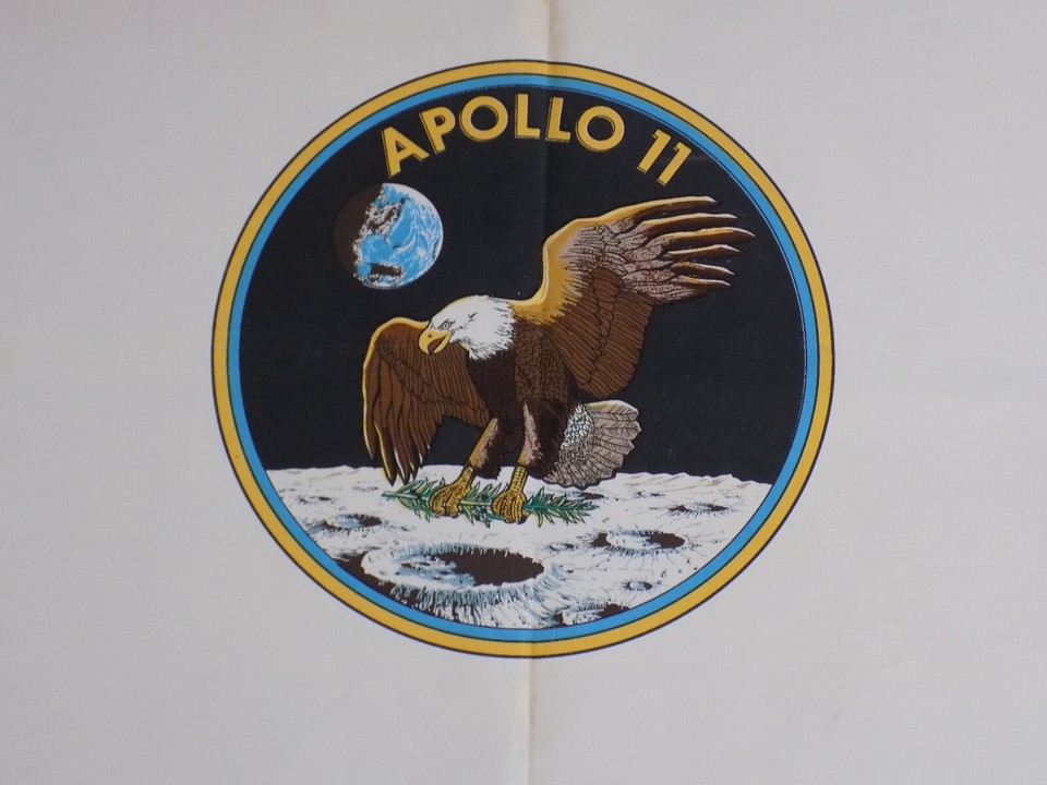 Beta Cloth Apollo 11 Mission Patch Original Vintage Oversized 21 x 20 ...