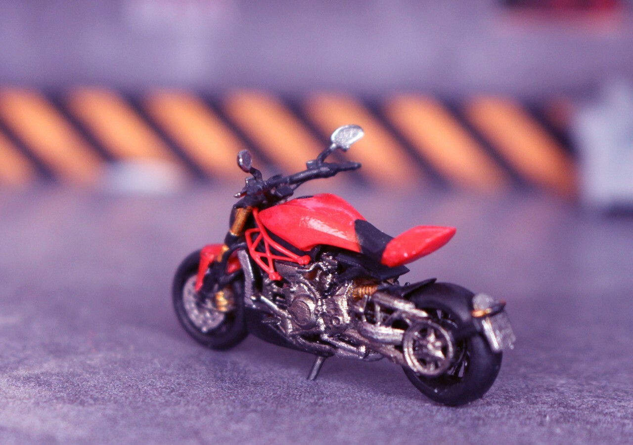 3D PRINT 1/64 motorcycle motorbike MONSTER 796 fit 1:64 figure car Mini ...