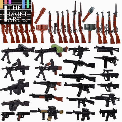 Military Soldier MOC WW2 Gun Arms 98K PPSH For LEGO Building Blocks ...