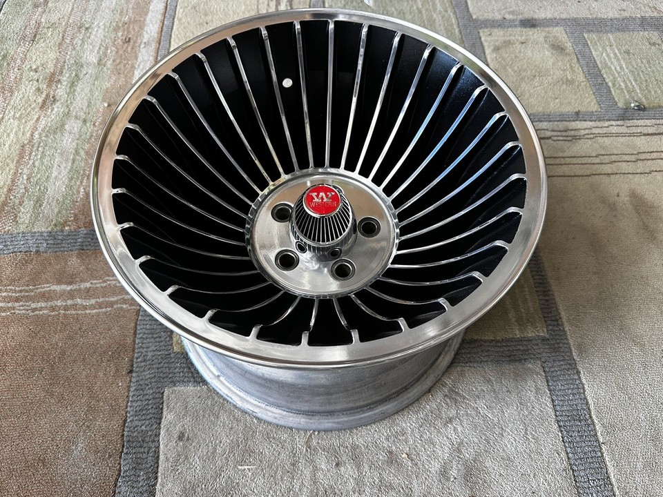 (1) 15x10 WESTERN TURBINE WHEELS 5ON4 1/2 FORD MOPAR VAN 30- SPOKE MAG ...