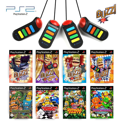 Buzz! Spiele und Buzzer Controller zur Auswahl für PlayStation 2 / PS2 ...