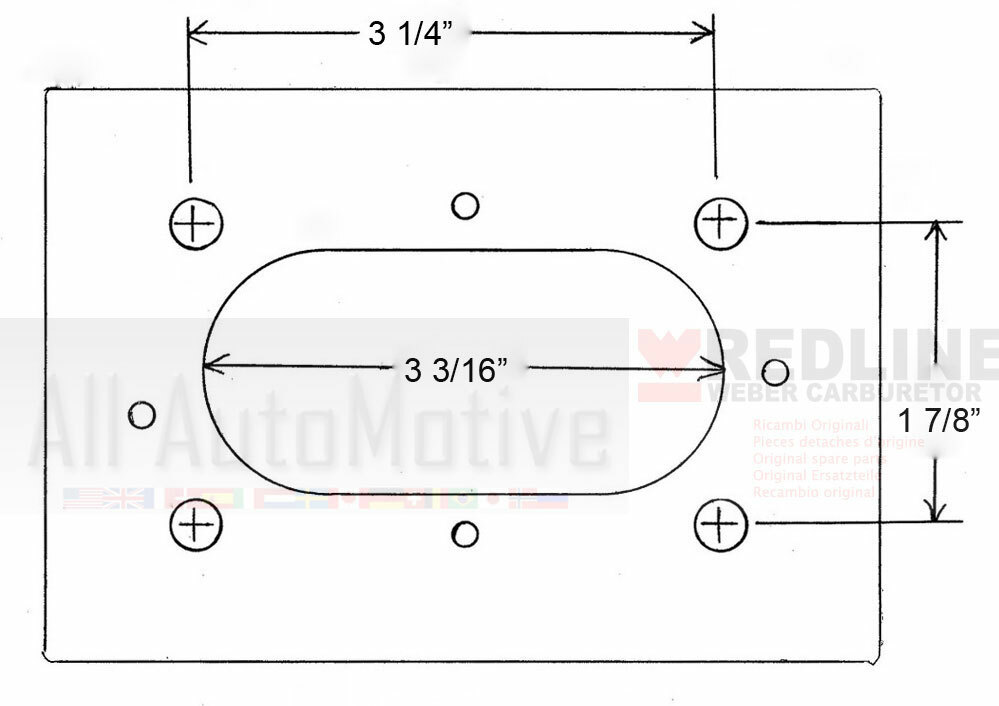 Rochester 2G 2GC 2bbl Weber Carb Adapter kit 55-85 fits AMC Chevrolet ...