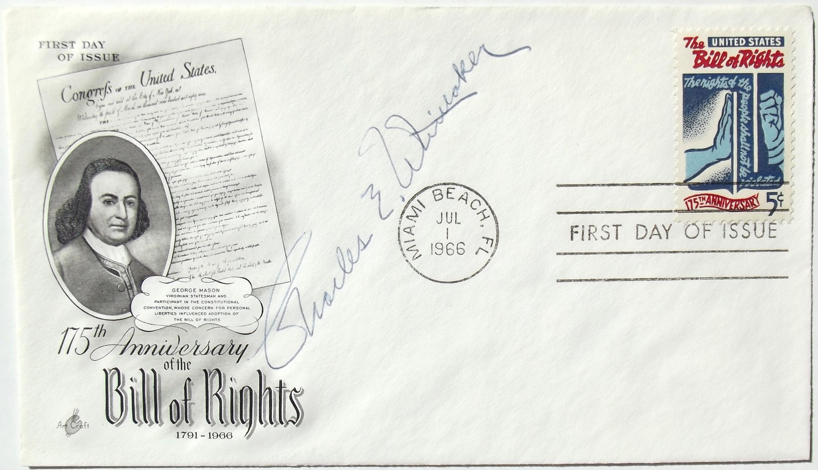 Associate Justice Charles Whittaker Signed Cover Served 1957-1962 ...