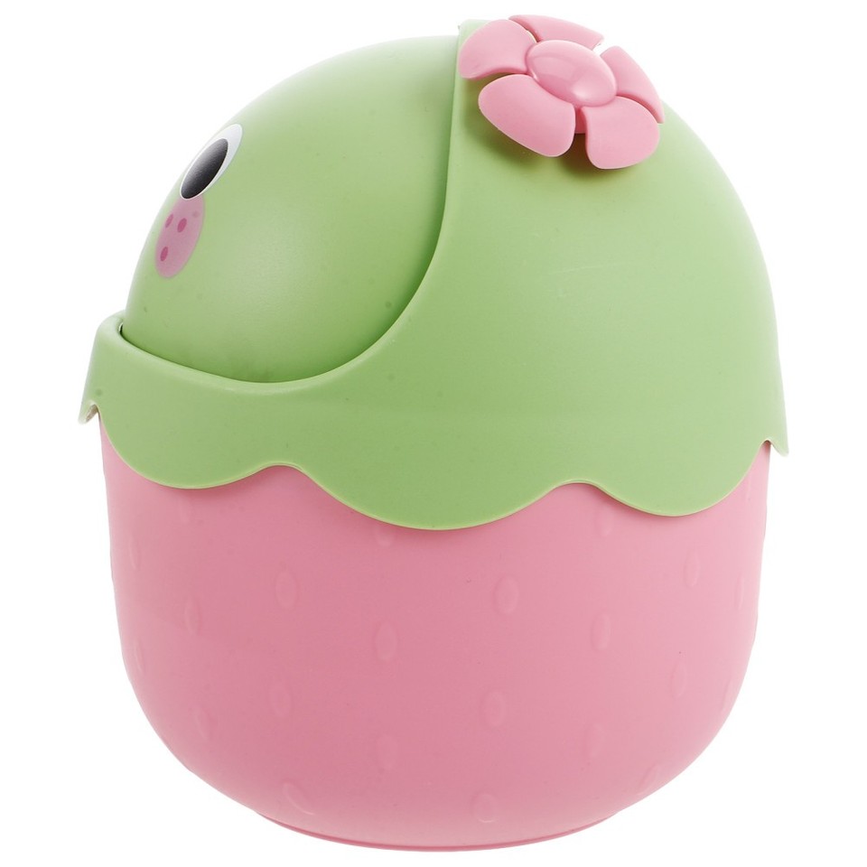 Desktop Small Storage Cases Trash Can Kids Room Countertop Garbage Bin ...