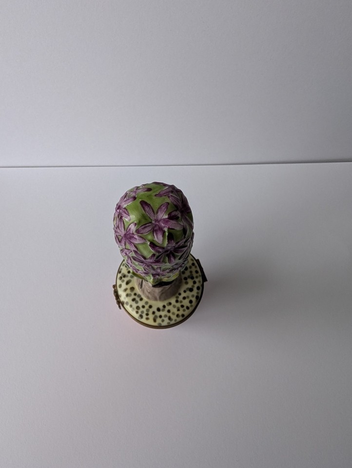 Limoges France Peint Main Hyacinth Flower Pot Trinket Box - Chamart ...