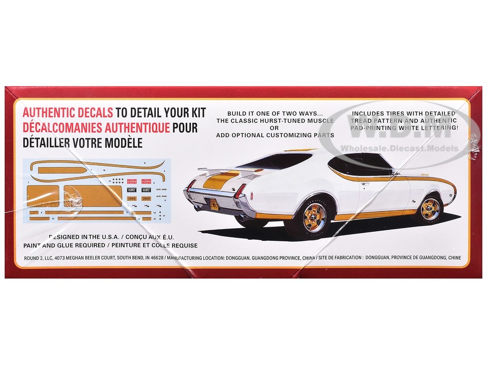 SKILL 2 MODEL KIT 1969 HURST OLDMOBILE CUTLASS 1/25 SCALE MODEL BY AMT ...