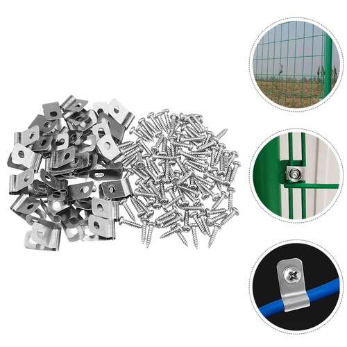 100 Sets Metal Wire Clip Accessories Cage Clips Small Cattle Panel ...