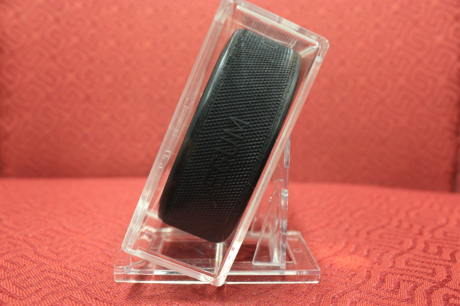 2 NHL Hockey Puck Holder Display Square Case & Adjustable Stand BCW ...