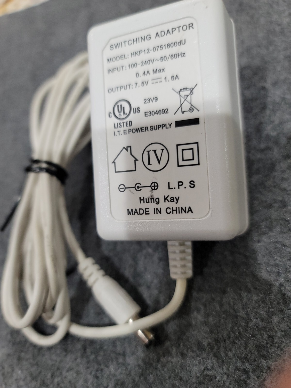 Switching Adapter Model HKP12-0751800DU 7.5 V Power Supply | eBay