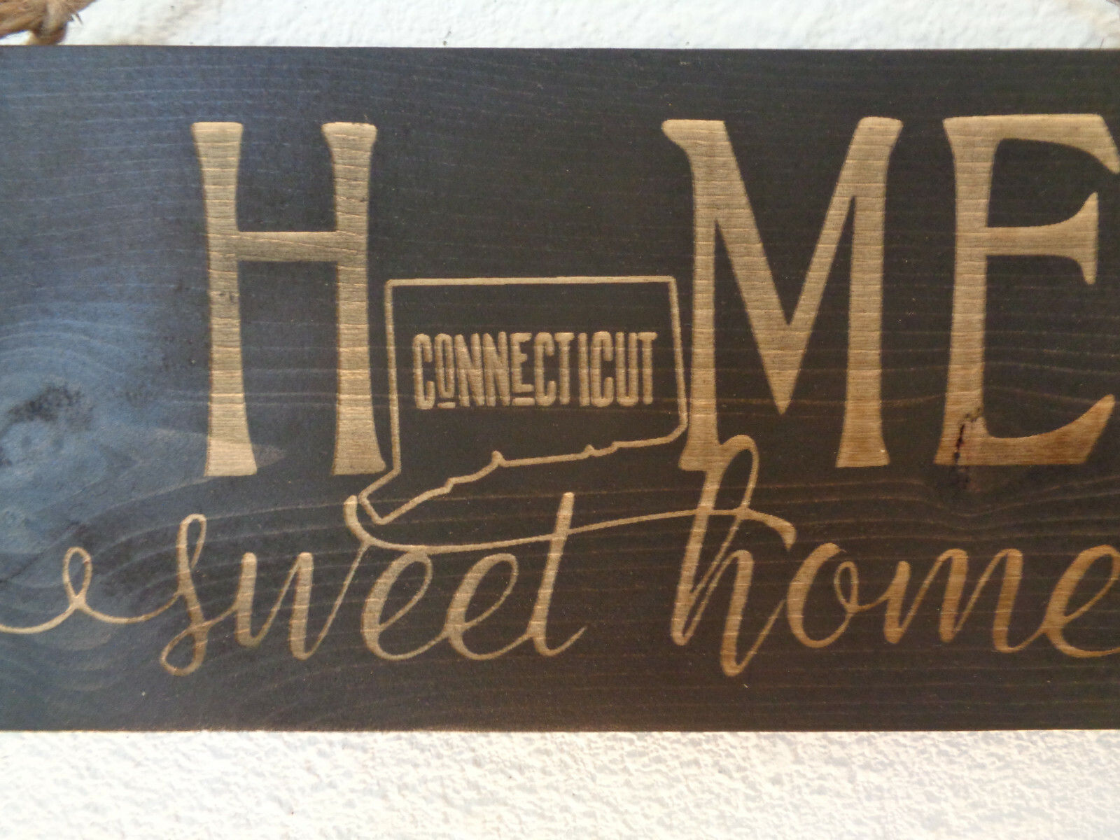 Connecticut home sweet home country Decor Rustic Primitive wood Sign ...