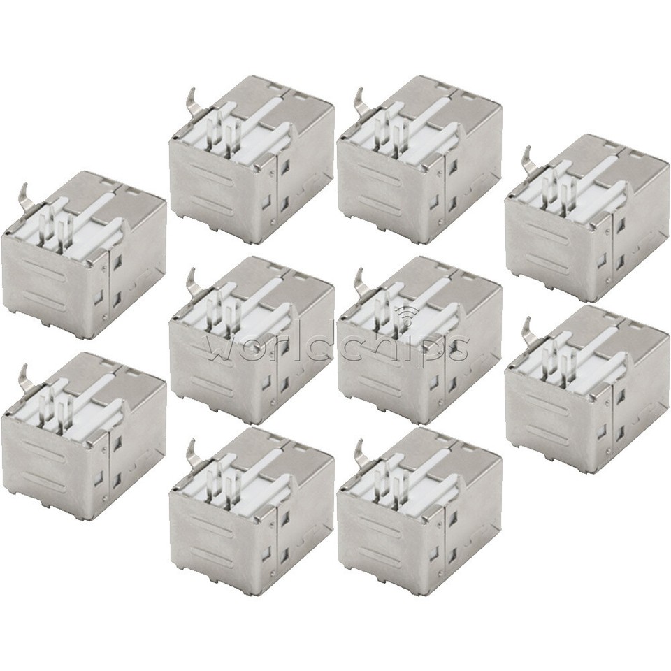 10x Square USB Socket USB B Type Female 90° degree PCB welding parent ...
