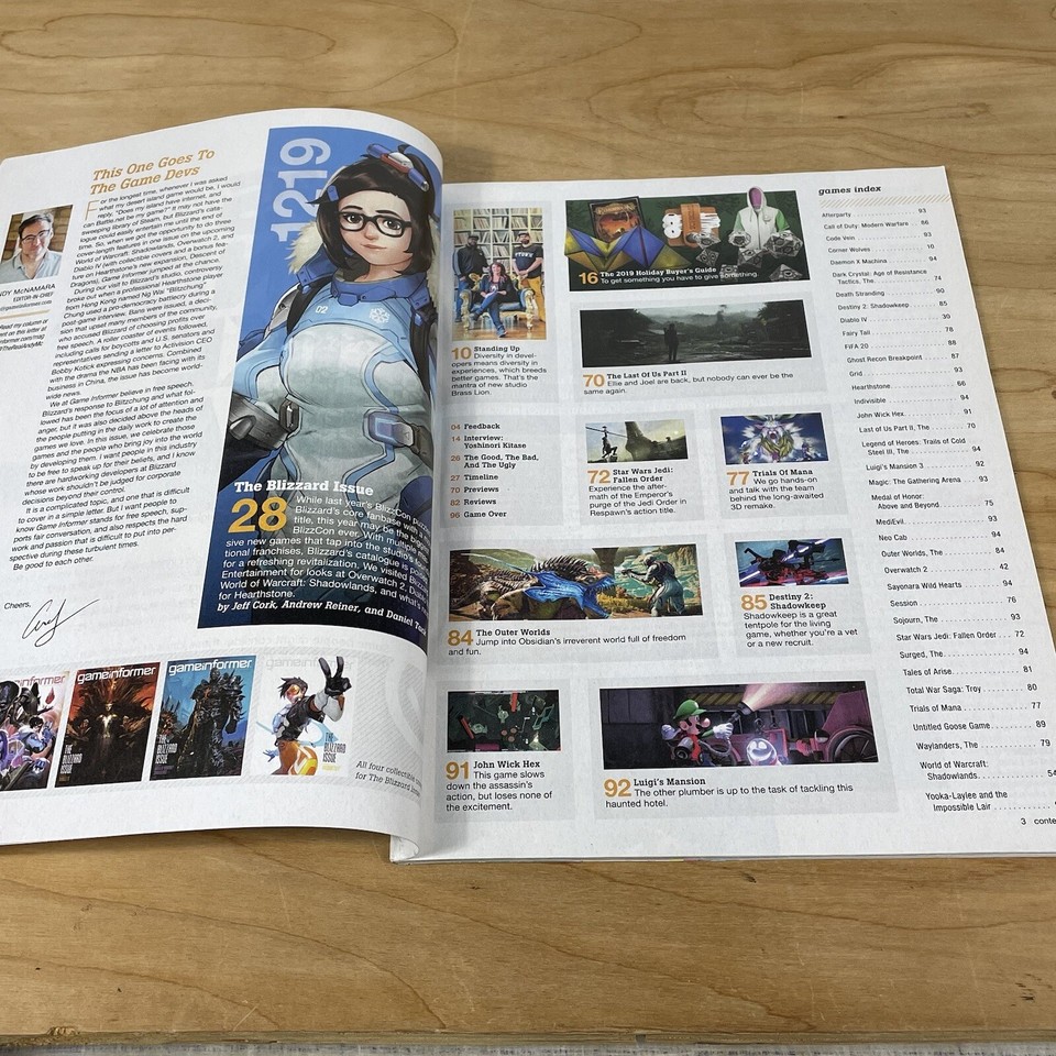 game informer Magazine Dec 2019 issue 320 The Blizzard Issue Cover 4 ...