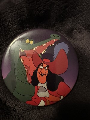 Disney Peter Pan Captain Hook & Tick-Tock Crocodile Villains Button | eBay
