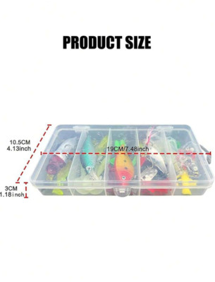 78 PCS Set Fishing Tackle Box Full Loaded Accessories Hooks Lures Baits ...