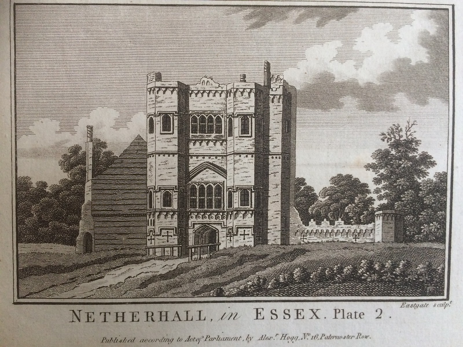1784 Antique Print: Nether Hall, Roydon, Essex | eBay UK