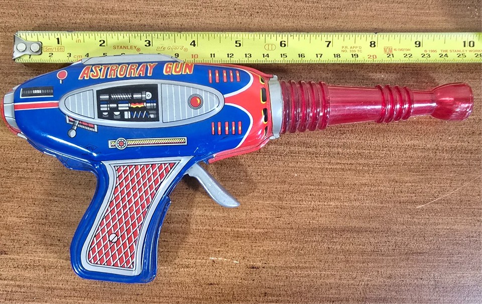 Vintage Tin Litho Space Friction Astroray, Cosmic Gun Toys Korea/China ...