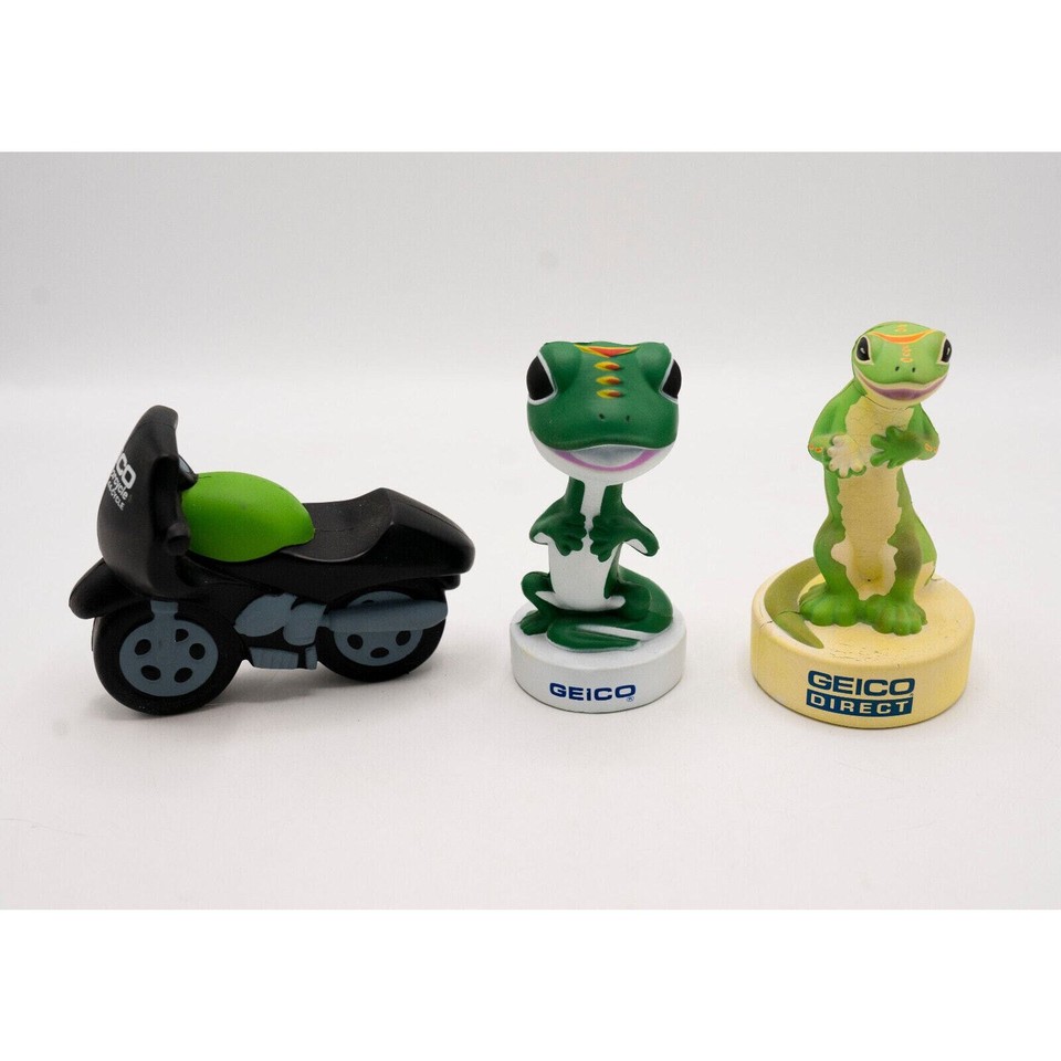 Lot 10 Geico Gecko Advertising Red Car T-Shirt Van Coin Bank Foam ...